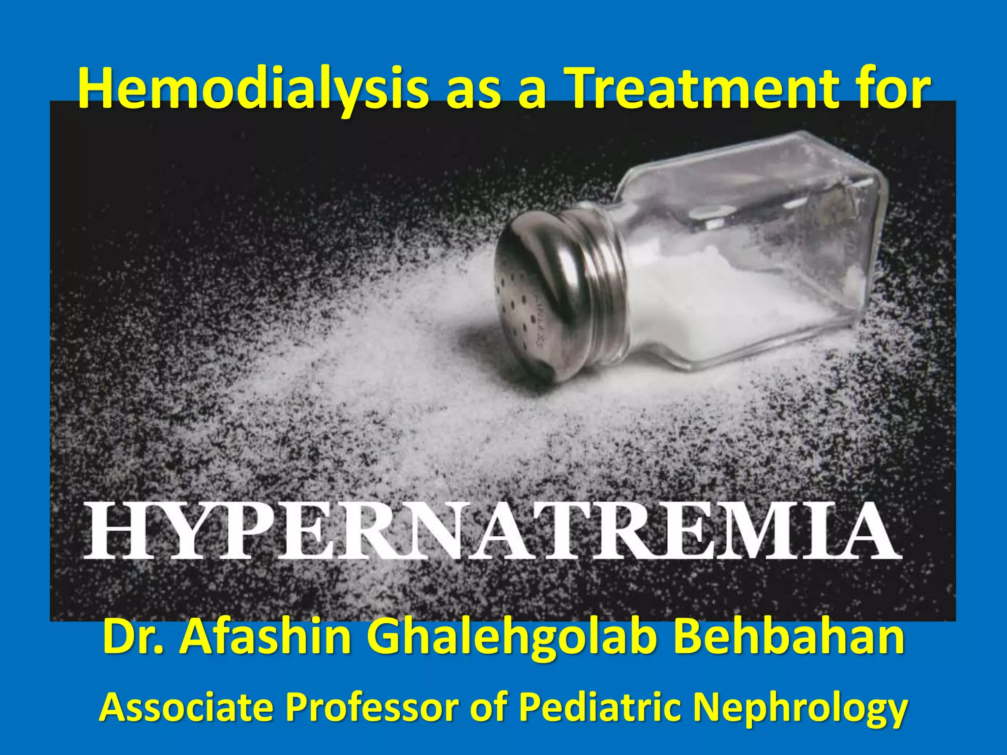 hemaodialysis as a treatment for hypernatremia | PDF