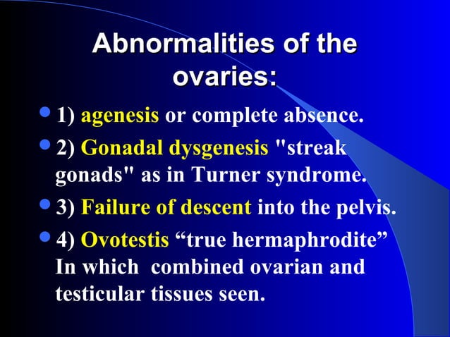 Embryology and congenital anomalies of female reproductive system for ...