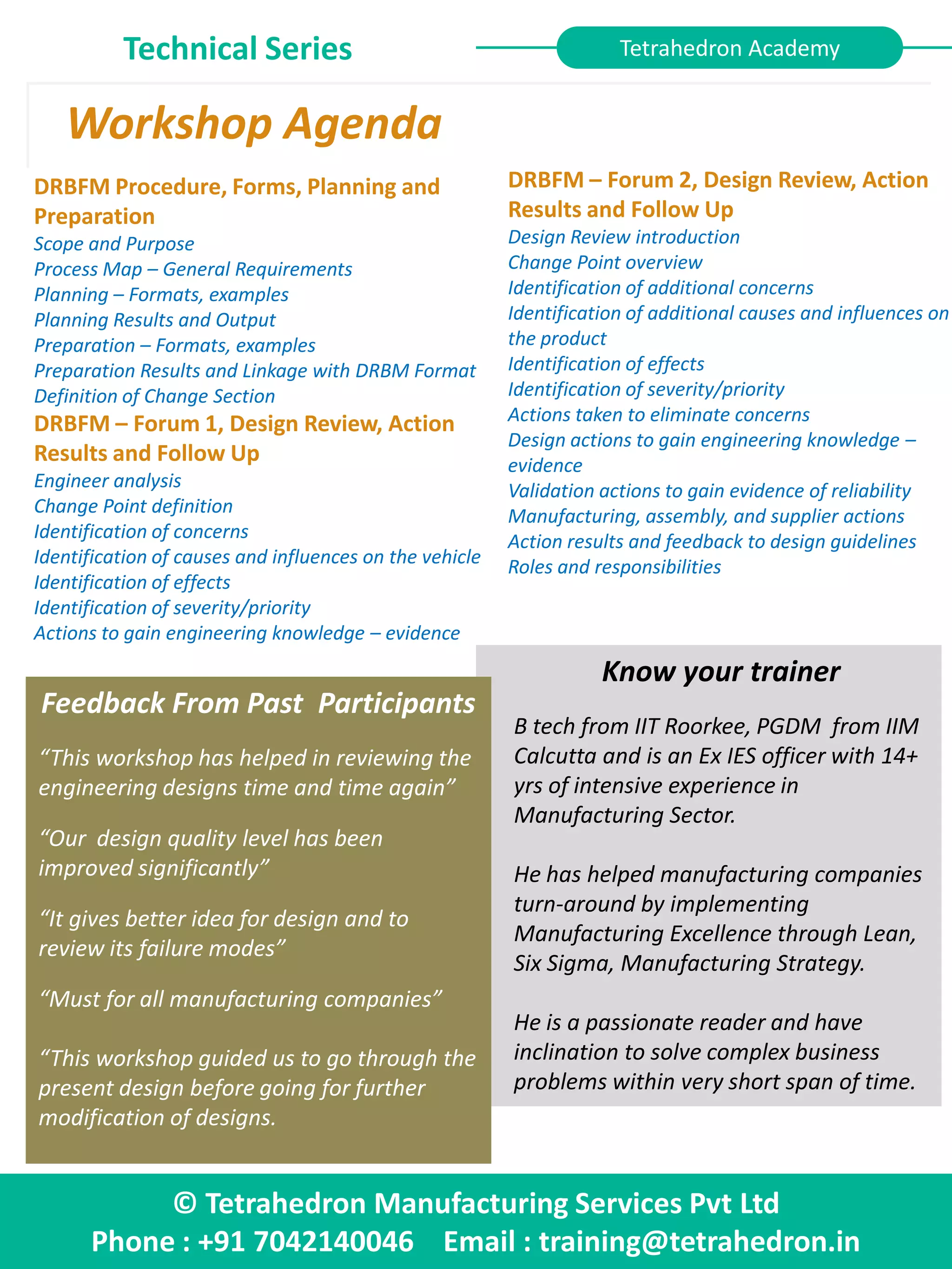 Design Review Based on Failure Mode Workshop by Tetrahedron | PDF