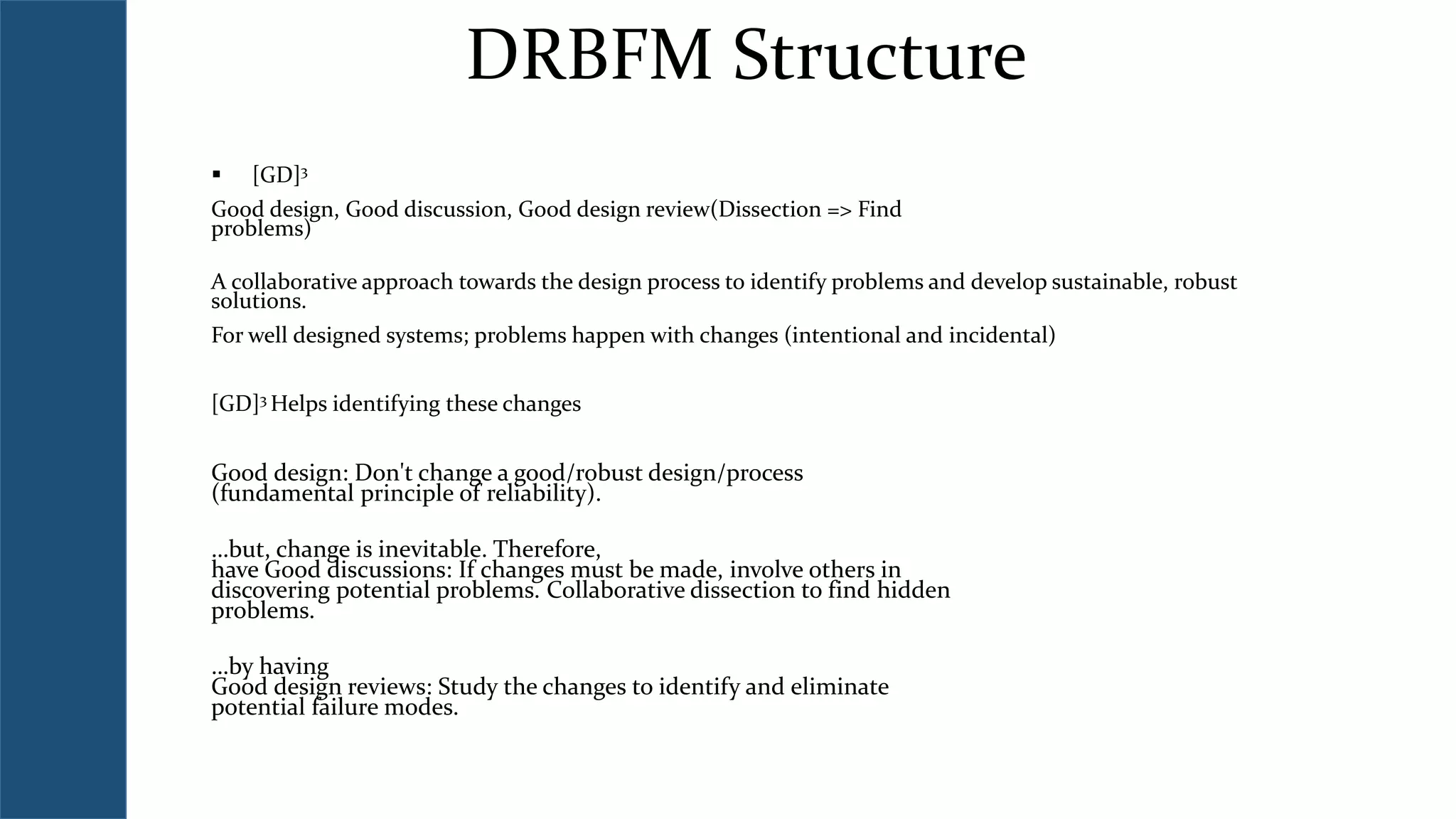 Design Review Based on Failure Mode (DRBFM) Course | PPTX | Civil Engineering Industry | Industries