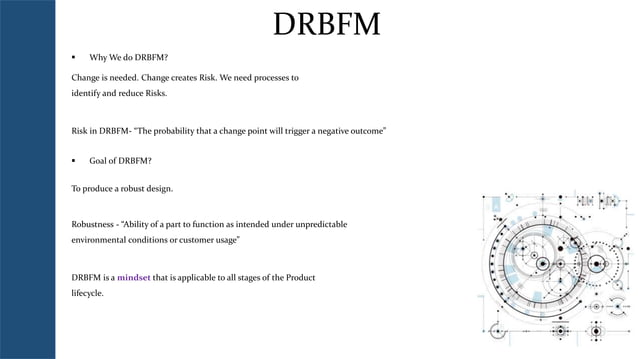 Design Review Based on Failure Mode (DRBFM) Course | PPTX | Civil Engineering Industry | Industries