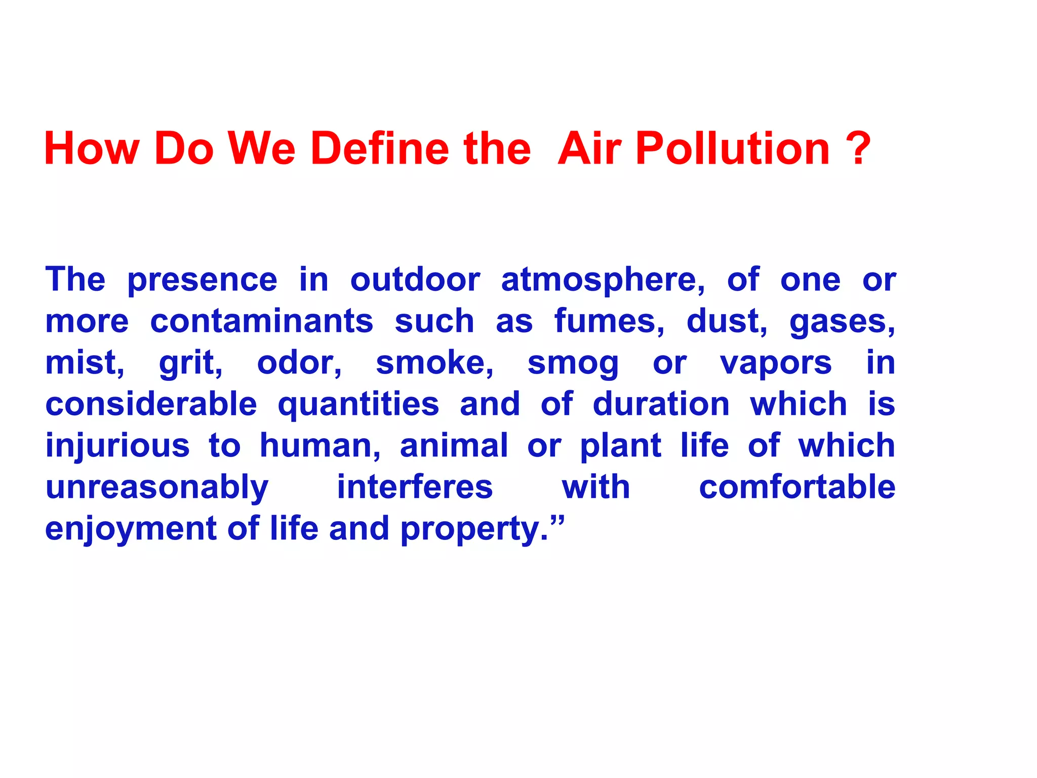 Appropriate Instruments & techniques for Complying with Air Quality ...