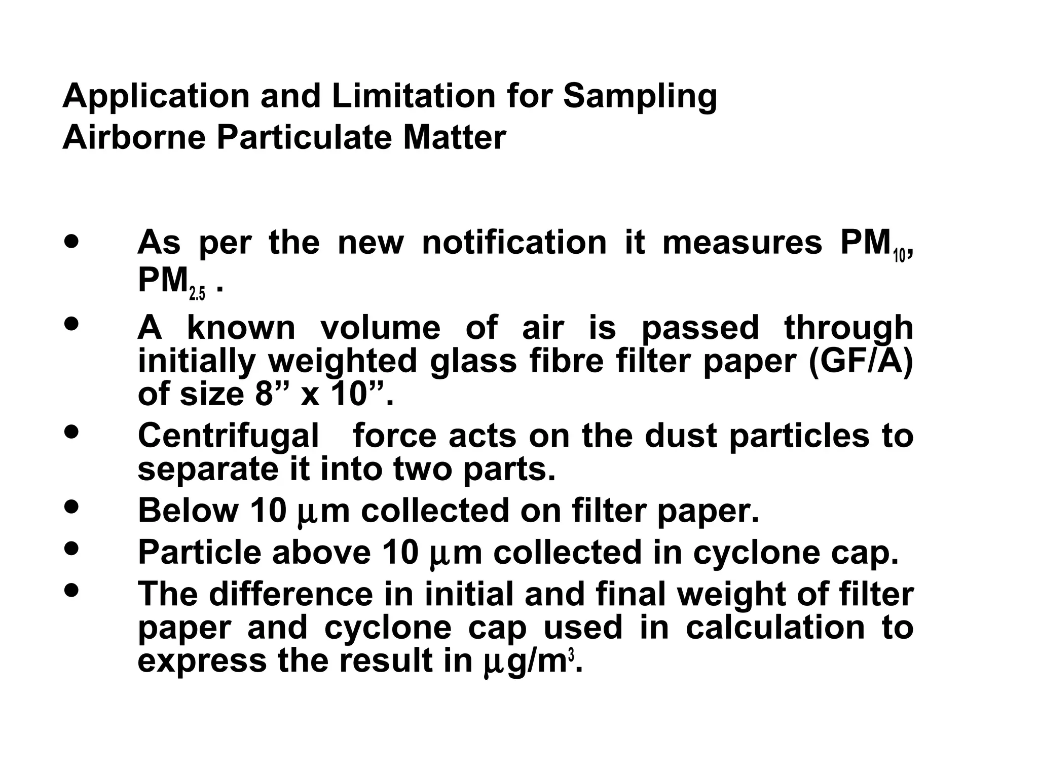 Appropriate Instruments & techniques for Complying with Air Quality ...
