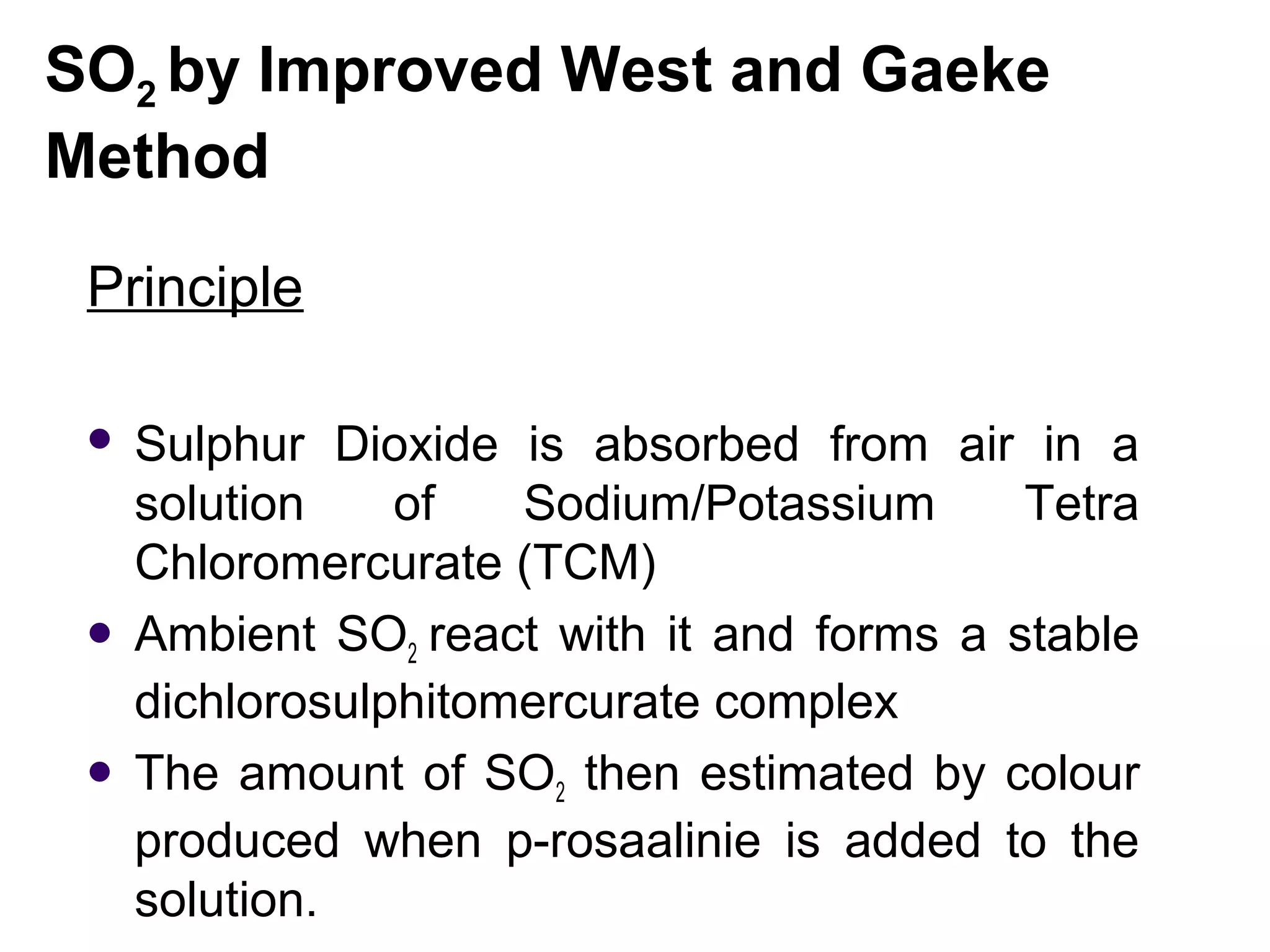 Appropriate Instruments & techniques for Complying with Air Quality ...