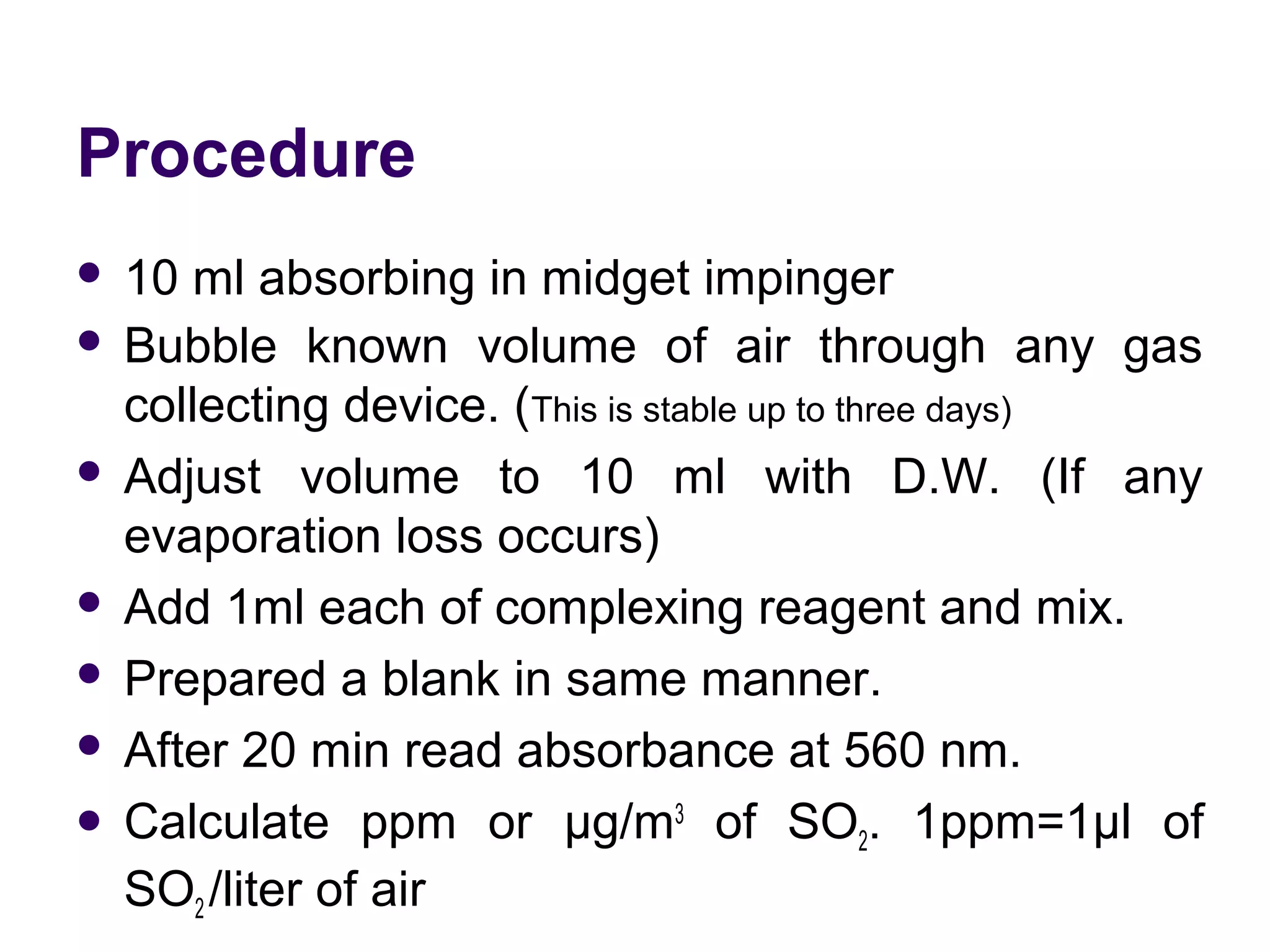Appropriate Instruments & techniques for Complying with Air Quality ...
