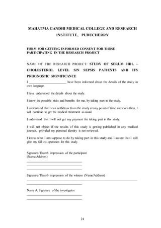 Dr Bhargav kiran general medicine Dissertation Protocol | PDF