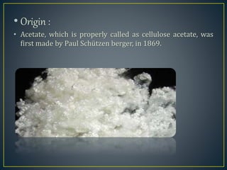 Dr bmn college - acetate rayon , aramid fibers | PPTX