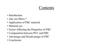 Fiber Reinforced Concrete | PPTX