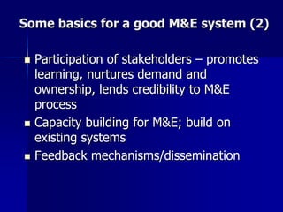 Dr Brian Mutie on basics of Monitoring and Evaluation | PPT