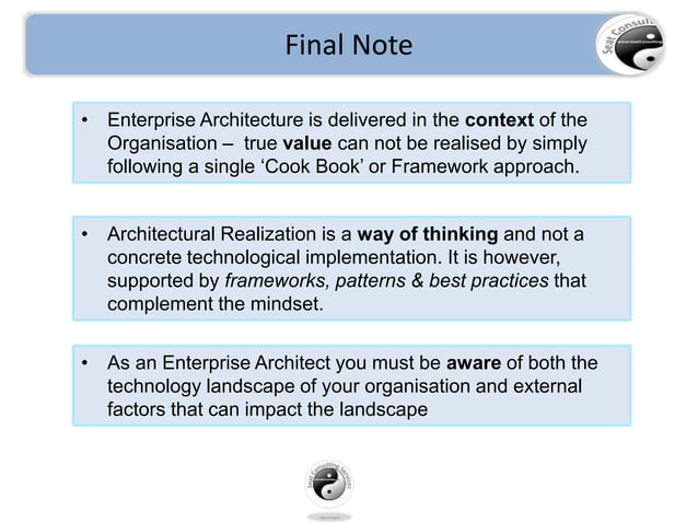 A Brief Introduction to Enterprise Architecture | PPSX | Information ...