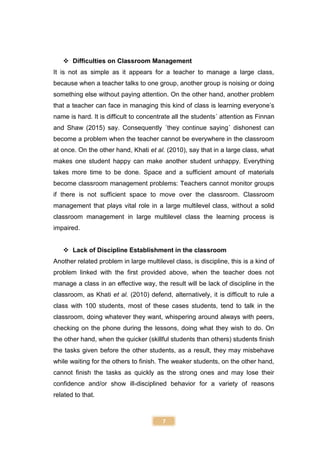 Strategies used to teach a large multilevel Class | PDF