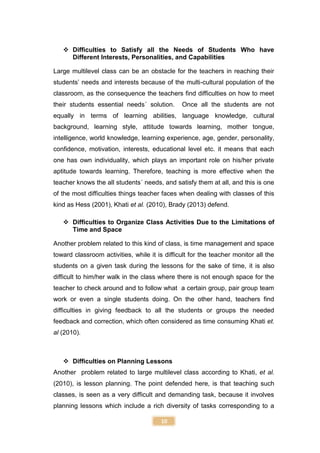 Strategies used to teach a large multilevel Class | PDF