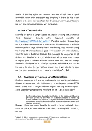 Strategies used to teach a large multilevel Class | PDF