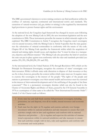 Guidelines for the Revision of Mining Contracts in the DRC | PDF