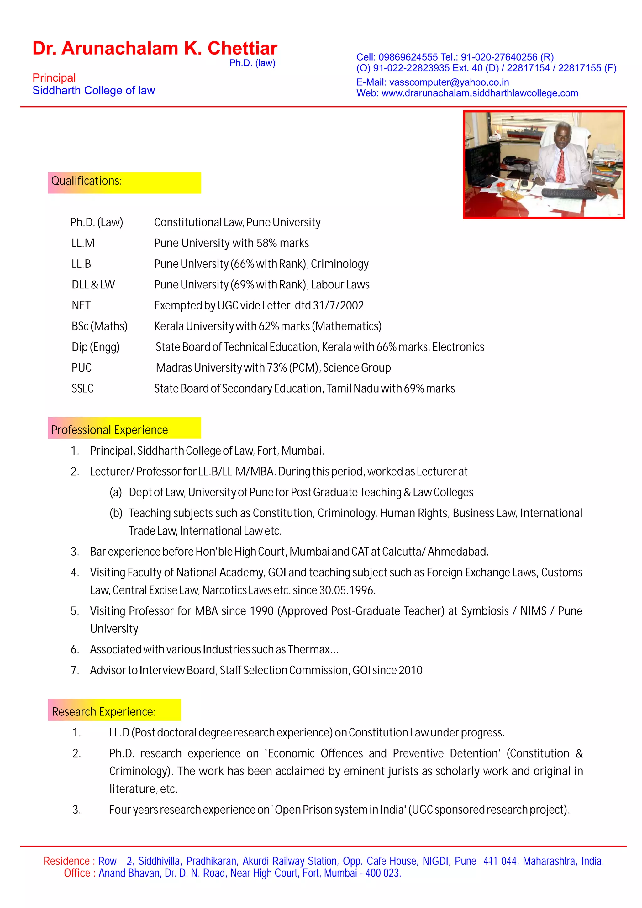 Dr chettiar arunachalam profile coral | PDF