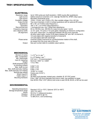 Drc packaged encoders-tk91-data-sheet | PDF