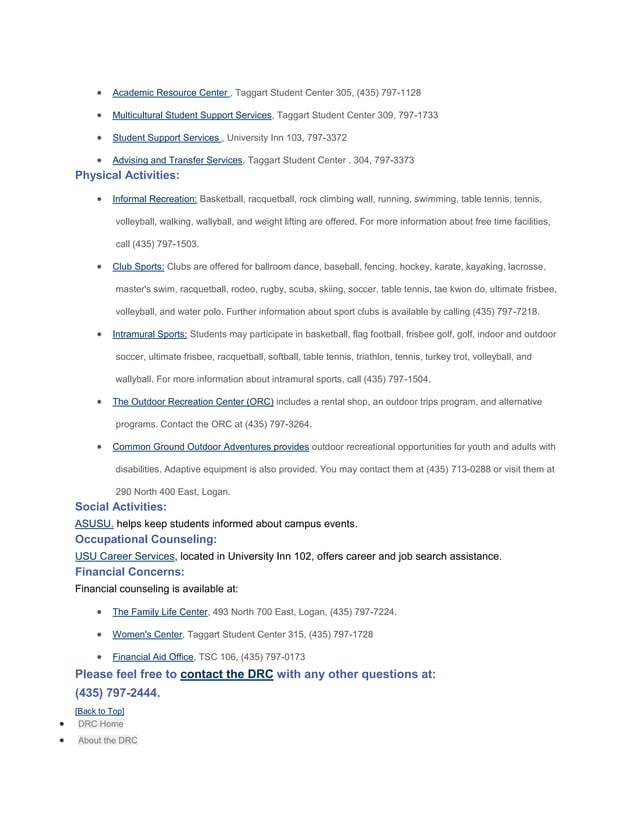 DRC policy & procedure handbook | DOCX | College Planning | College ...