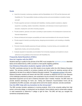 DRC policy & procedure handbook | DOCX | College Planning | College ...