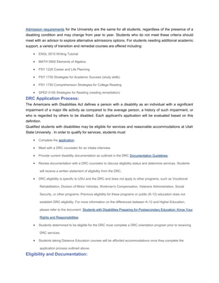 DRC policy & procedure handbook | DOCX | College Planning | College ...