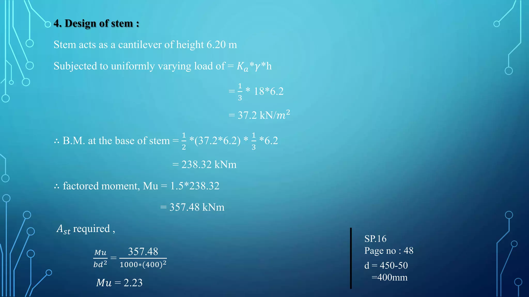 Cantilever Retaining Wall | PPTX