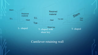 Cantilever Retaining Wall | PPTX