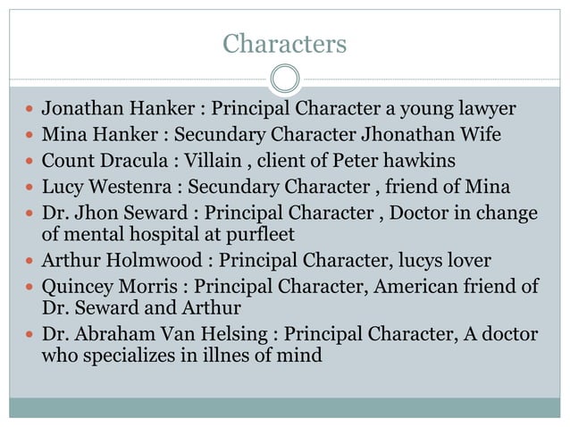 Drácula De Bram Stoker | PPT