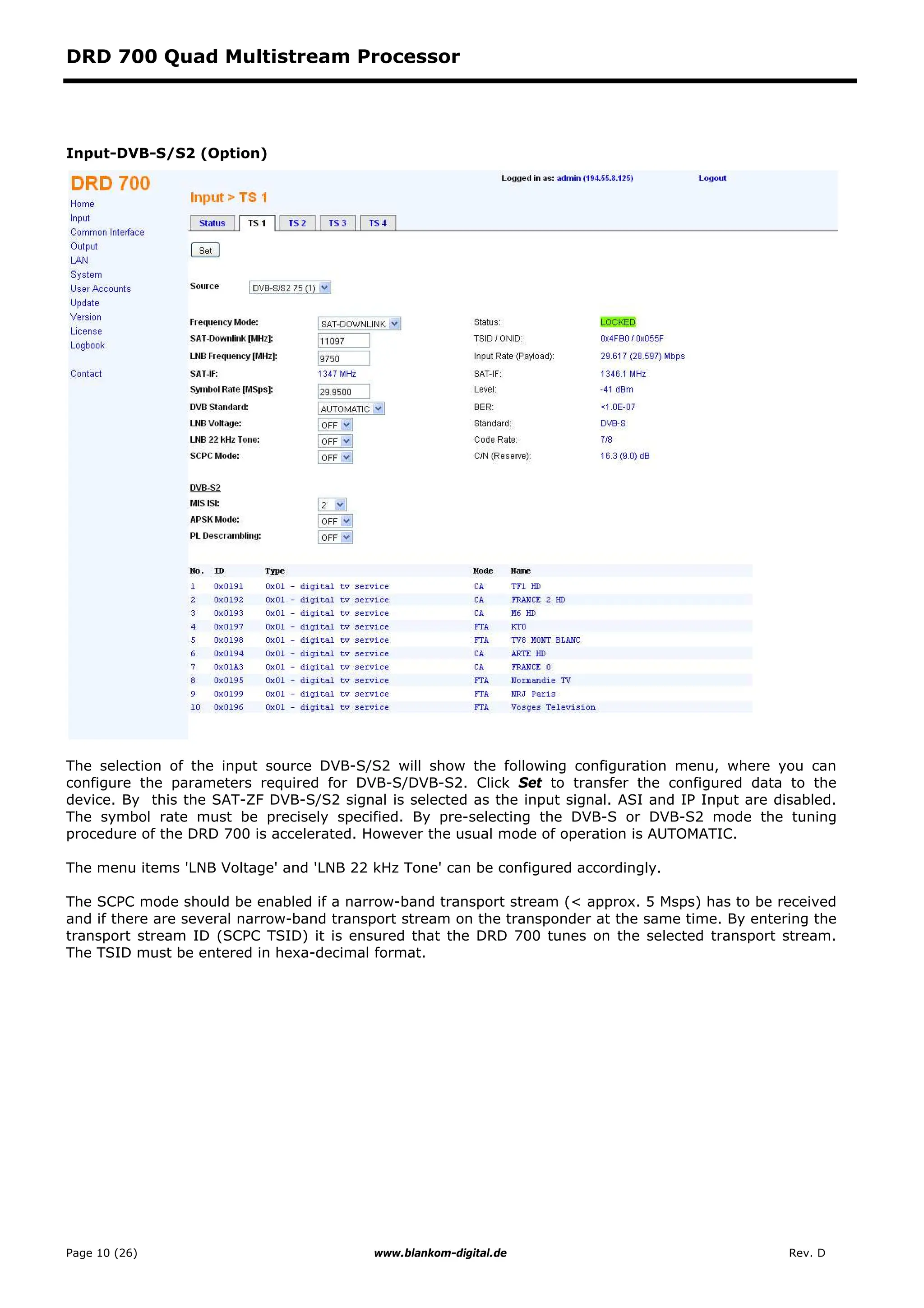 Blankom B-IRD Falcon DRD 700 User Manual | PDF
