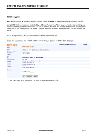 Blankom B-IRD Falcon DRD 700 User Manual | PDF