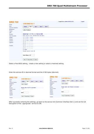 Blankom B-IRD Falcon DRD 700 User Manual | PDF