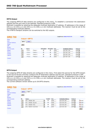 Blankom B-IRD Falcon DRD 700 User Manual | PDF