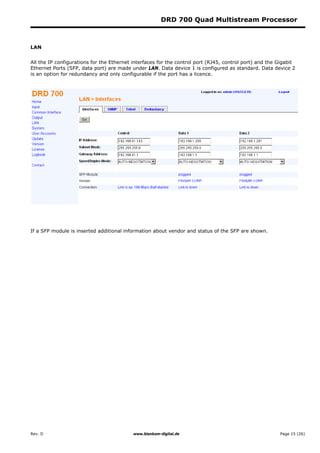 Blankom B-IRD Falcon DRD 700 User Manual | PDF