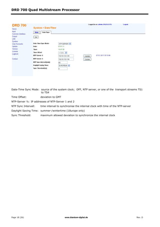 Blankom B-IRD Falcon DRD 700 User Manual | PDF