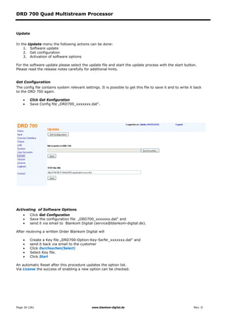 Blankom B-IRD Falcon DRD 700 User Manual | PDF