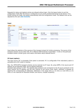 Blankom B-IRD Falcon DRD 700 User Manual | PDF