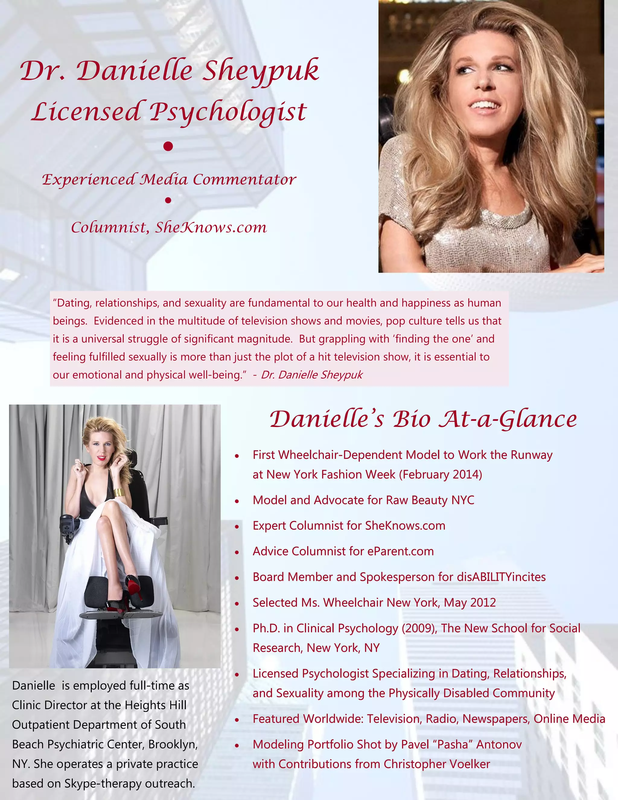 Dr Danielle Sheypuk, Info Sheet 4.0 (2014) | PDF