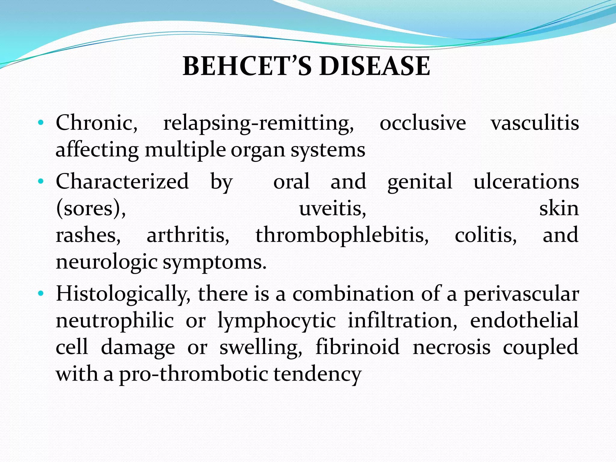 Behcet's disease | PPTX