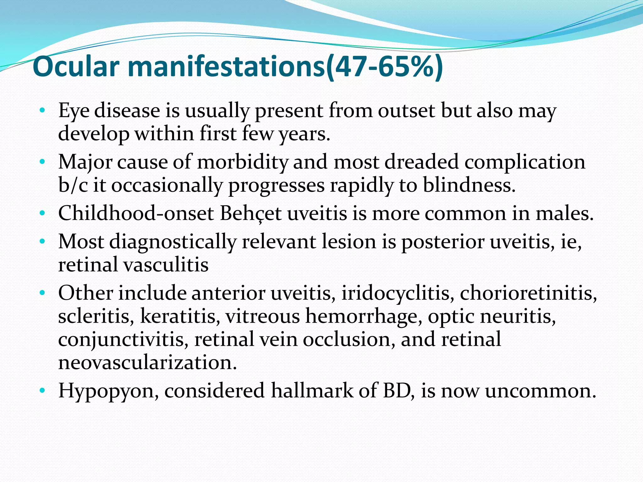 Behcet's disease | PPTX