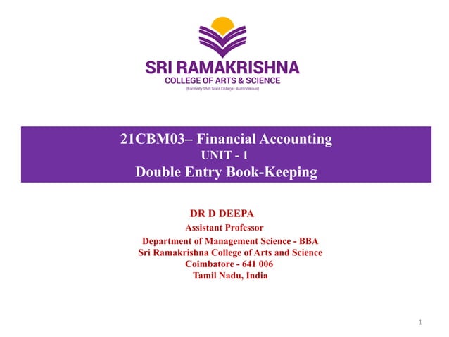 DR D DEEPA-Double Entry Book keeping.pptx