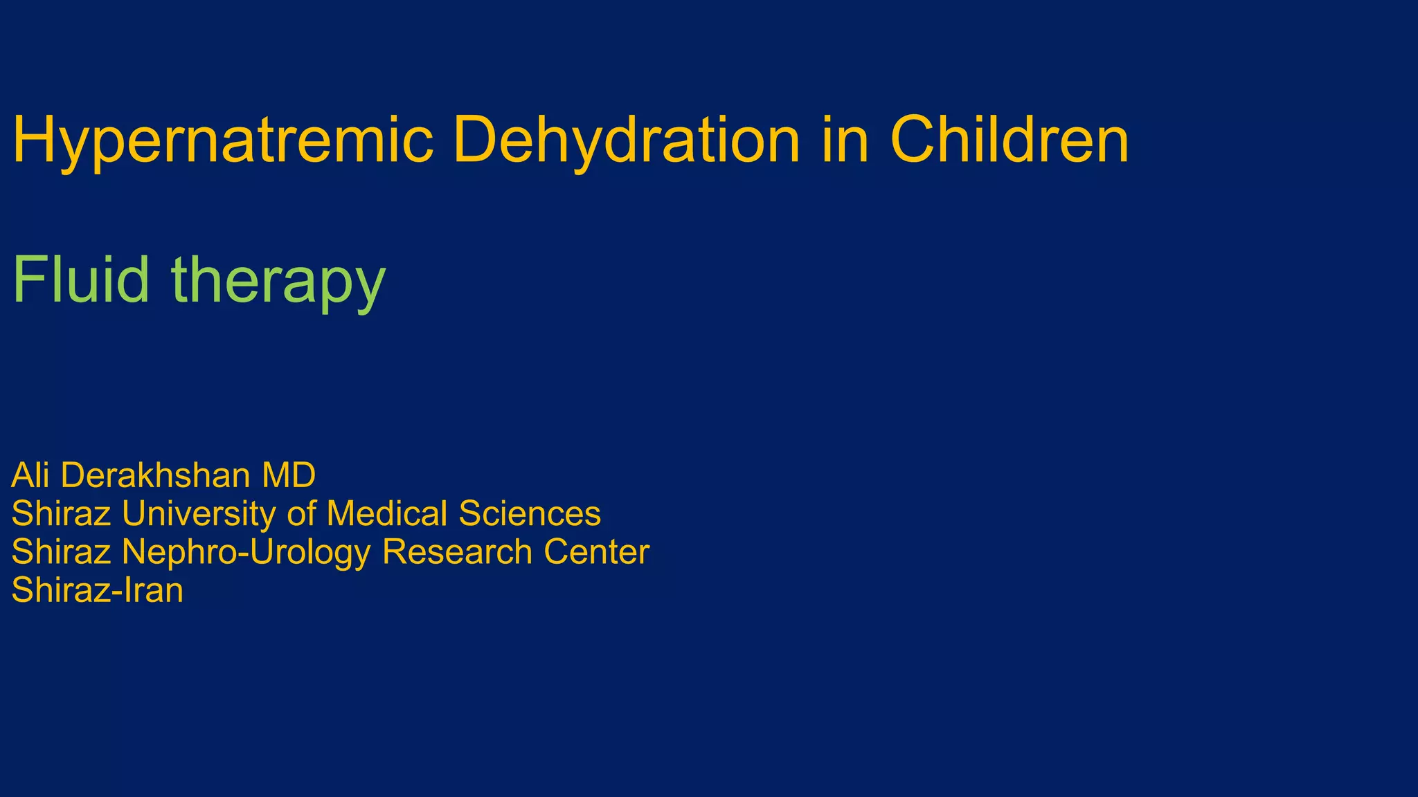 fluid therapy hypernatremia | PDF | First Aid | Injuries