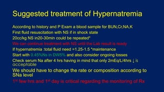 fluid therapy hypernatremia | PPT