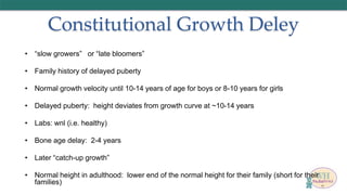 Short Stature and Poor Growth - Westchester Health Pediatrics | PPTX