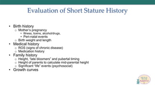 Short Stature and Poor Growth - Westchester Health Pediatrics | PPTX