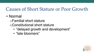 Short Stature and Poor Growth - Westchester Health Pediatrics | PPTX