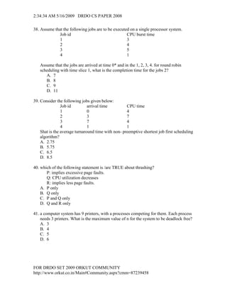 Drdo 2008-cse-paper | PDF