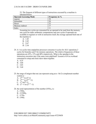 Drdo 2008-cse-paper | PDF