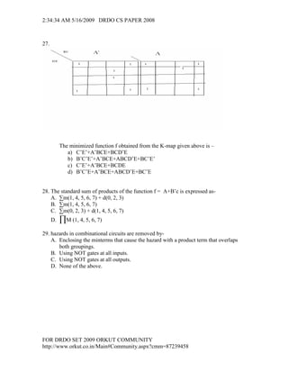 Drdo 2008-cse-paper | PDF