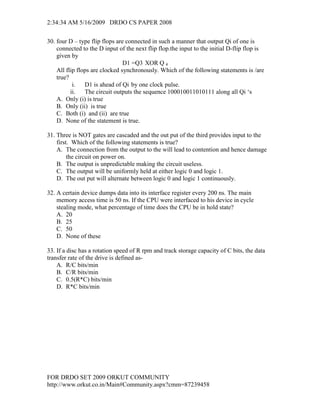 Drdo 2008-cse-paper | PDF