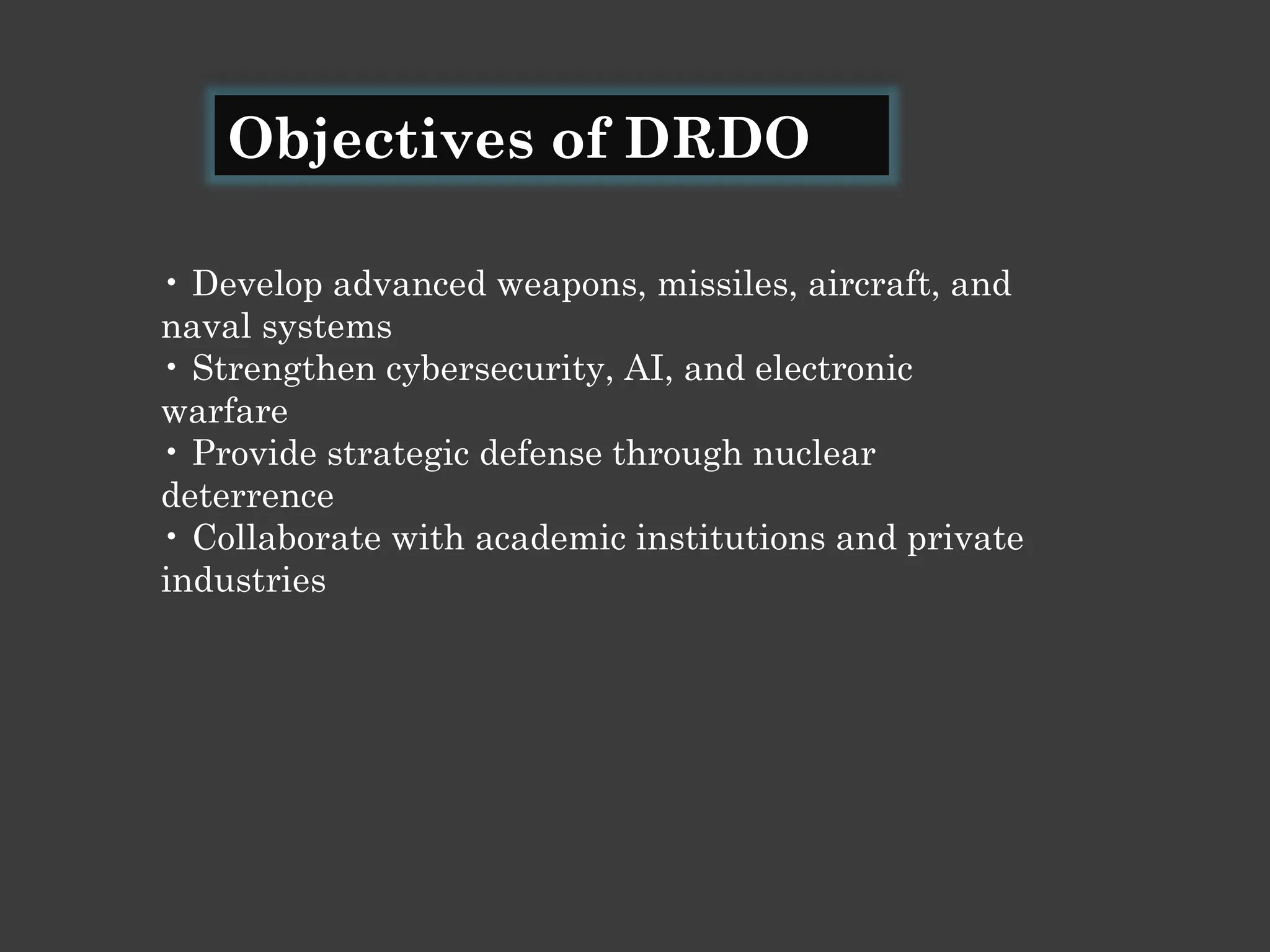 DRDO of india which is for emerengency by Joshua.pptx