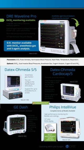 DRE New & Refurbished Medical Equipment 2014 Catalog | PDF | Healthcare Industry | Industries