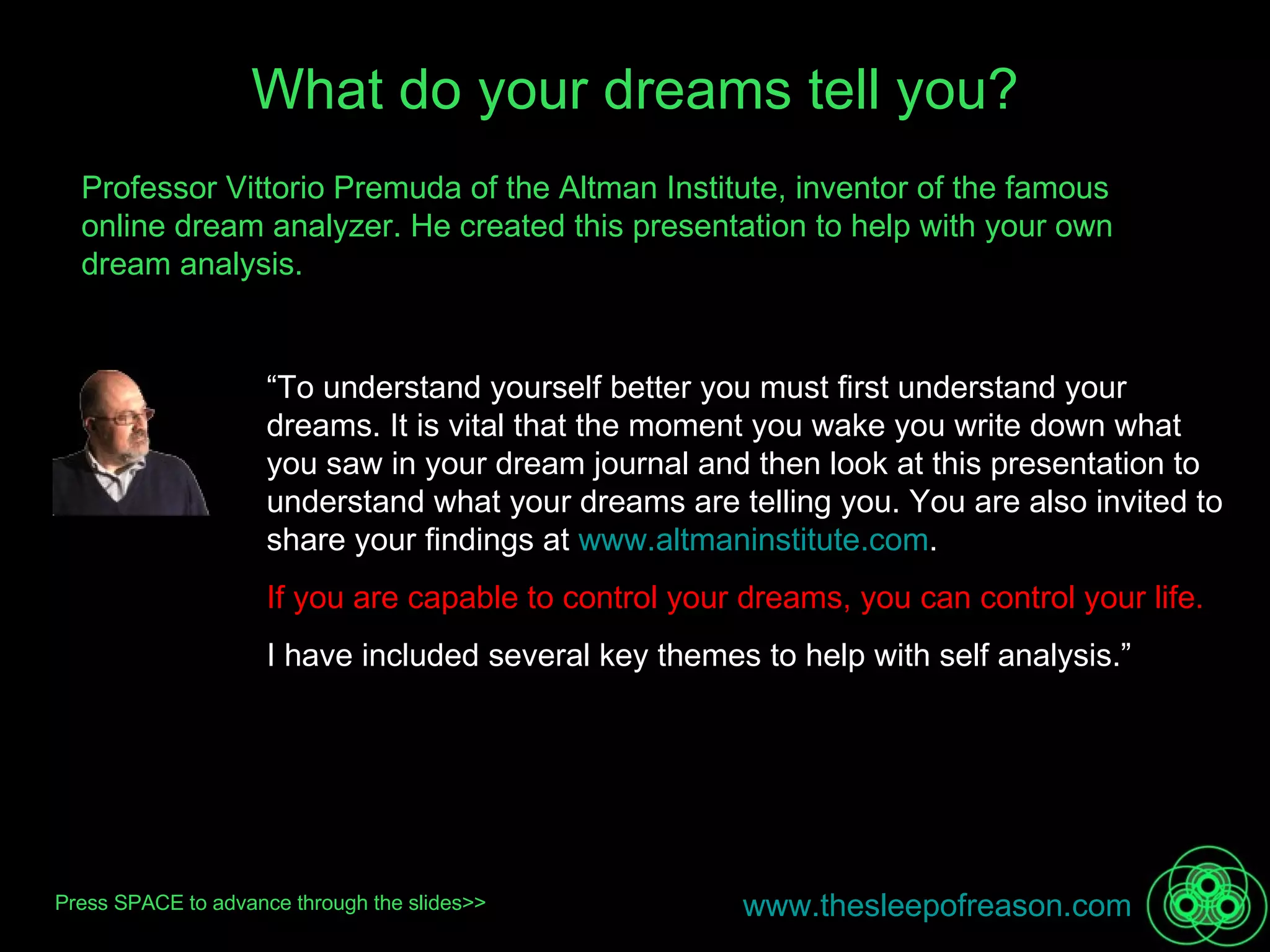 Dream Analyzer Tool | PPT